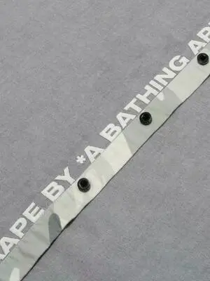 AAPE BY *A BATHING APE Logo-patch Short-sleeve Shirt - Grey