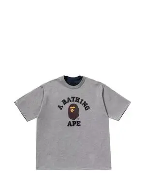 A BATHING APE Logo-print Camouflage T-shirt - Grey