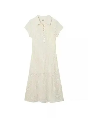 B+AB Textured Button-front Midi Dress