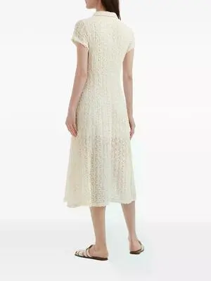 B+AB Textured Button-front Midi Dress