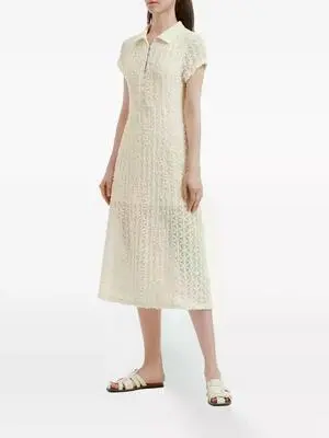 B+AB Textured Button-front Midi Dress