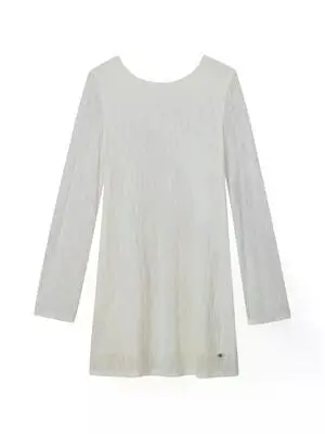 B+AB Lace-textured Long-sleeve Mini Dress