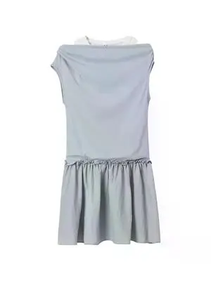 B+AB Layered Ruffled Mini Dress - Blue