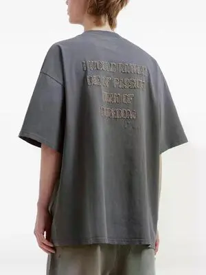 MUSIUM DIV. Distressed Appliqué T-shirt