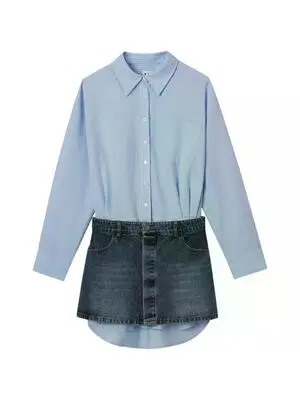 B+AB Denim-panel Mini Dress