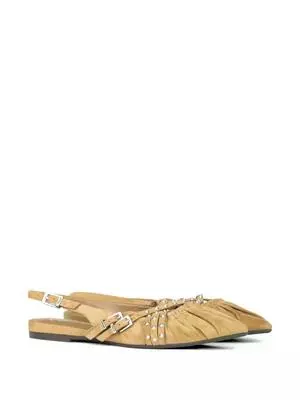 Ash Studded Buckle Sandals - Neutrals