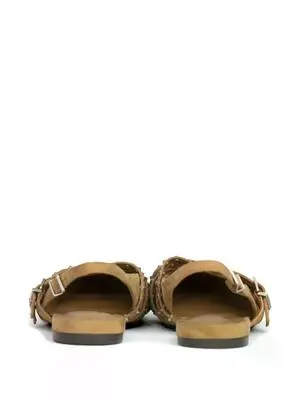 Ash Studded Buckle Sandals - Neutrals
