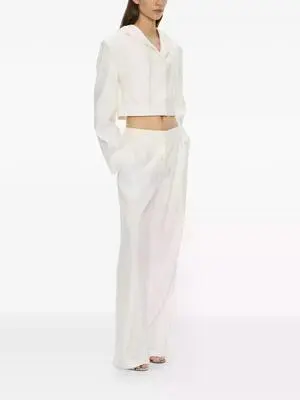 Christopher Esber Hooded Cropped Jacket - White