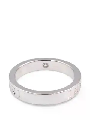 BVLGARI 18k White Gold Diamond B.zero1 Ring - Silver