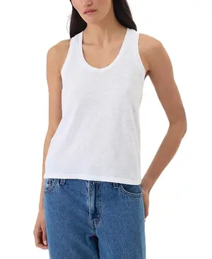 Goldie LeWinter Signature Slub Racerback Tank Top - White