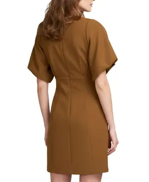 ELLE COLLECTION Balloon Sleeve Dress - Gold