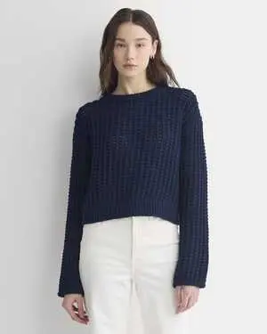 Everlane Open-knit Crewneck Sweater - Navy