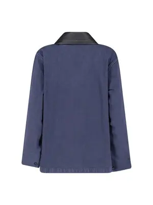 Miu Miu Single-breasted Gabardine Jacket - Gray