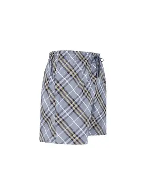 Burberry Check Swim Shorts - Blue