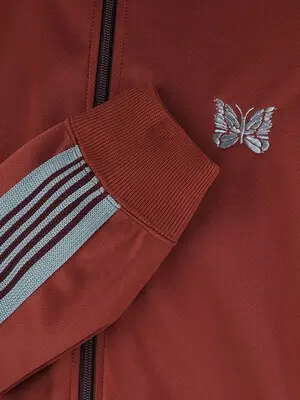 Needles Zip Hoodie "poly Smooth - Red