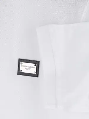 Dolce & Gabbana Cotton Piqué Logo Polo - White