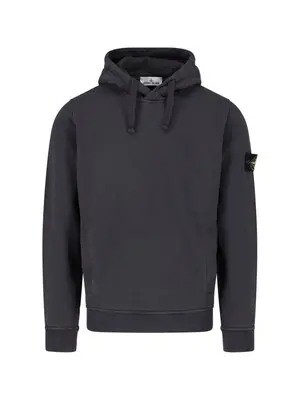 Stone Island Hooded Sweatshirt "compass - Gray