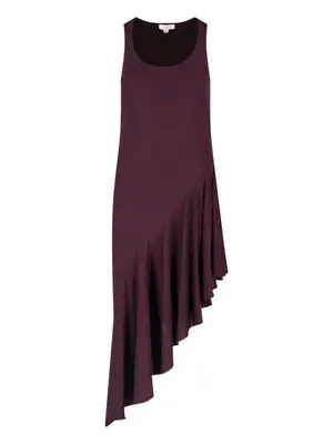 Alaïa Asymmetrical Fluid Jersey Dress - Red