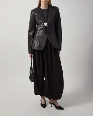 ROTATE BY BIRGER CHRISTENSEN Balloon Pleated Pants - Mole