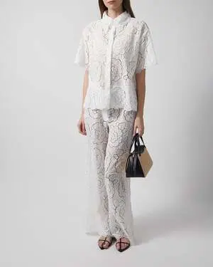 MALINA Stacey Wide Lace Pants