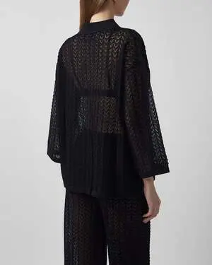 MALINA Imene Pointelle Knitted Polo