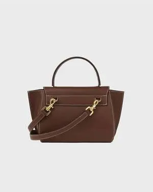 ATP ATELIER Arezzo Bag With Contrast Stitch - Brown