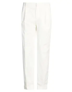 Incotex Cotton Elastane Gabardine Trousers - White