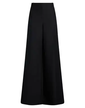Valentino Garavani Valentino Garavani Flared Virgin Wool Silk Crepe Pants Black
