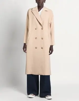HINNOMINATE Felt Double-breasted Coat