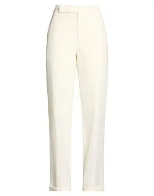 LARDINI Wool & Polyester Pinstriped Pants - White