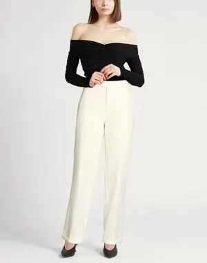 LARDINI Wool & Polyester Pinstriped Pants - White