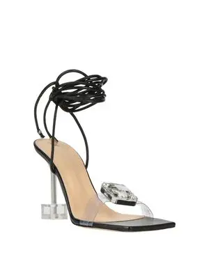 Mach & Mach Sandals With Ties At Ankle - Black