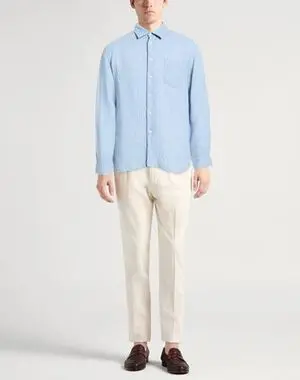 120% Lino Shirt Size Linen - Blue
