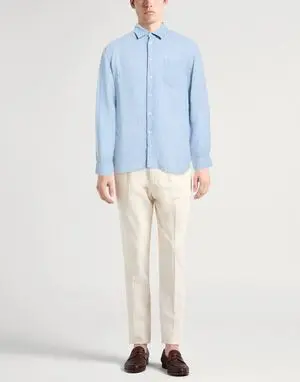 120% Lino Shirt Size Linen - Blue
