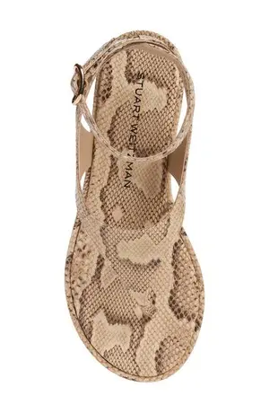 STUART WEITZMAN Ankle Strap Sandal - Adobe