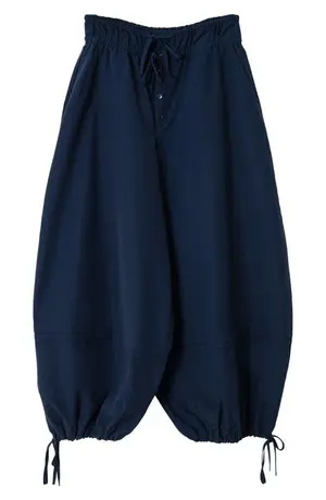 DAMSON MADDER Frida Cropped Balloon Pants - Navy