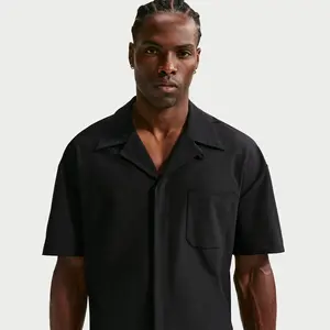 Nike 24.7 Perfectstretch Dri-fit Uv Button-up Shirt - Black
