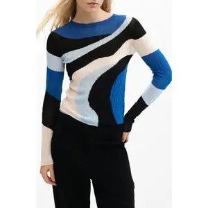 Desigual Printed Cotton-blend Sweater - Blue