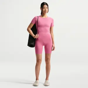 Nike Zenvy Dri-fit Short-sleeve Top - Pink