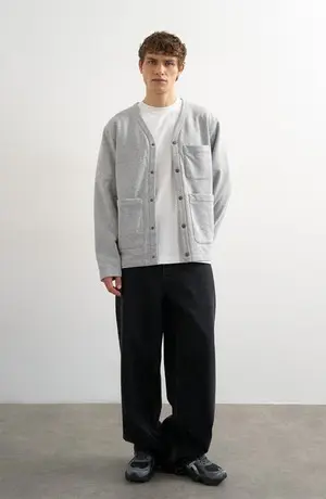Topman Oversized Jersey Knit Cardigan