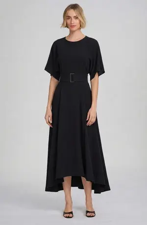 ELLE COLLECTION Belted Midi Dress