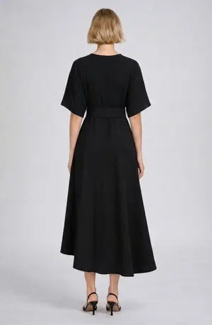 ELLE COLLECTION Belted Midi Dress