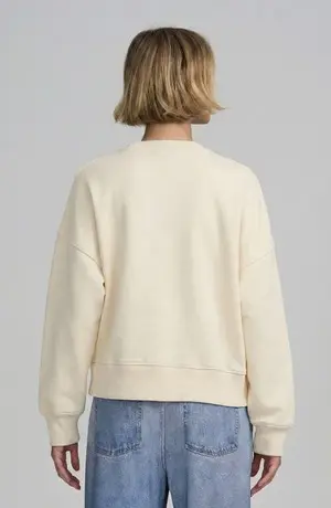 ELLE COLLECTION Embroidered Sweatshirt - Ivory