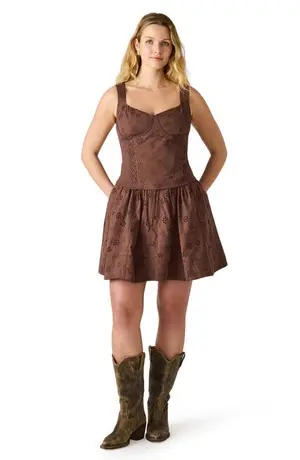 Steve Madden Dixie Embroidered Sleeveless Mini Dress
