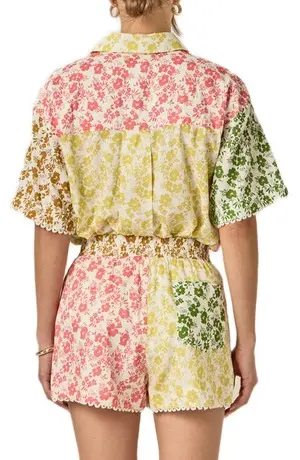 English Factory Colorblock Print Shorts
