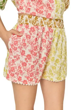 English Factory Colorblock Print Shorts