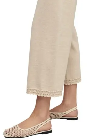 Barefoot Dreams Pointelle Hem Crop Pants