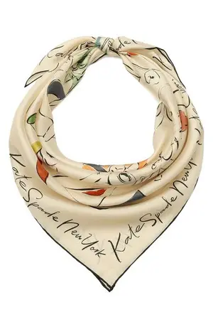 Kate Spade New York New York Dream Silk Square Scarf - Ivory Multi
