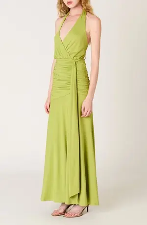 NIA Nayara Halter Neck Maxi Dress