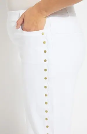 Lyssé Willa Scallop Studded Crop Jeans